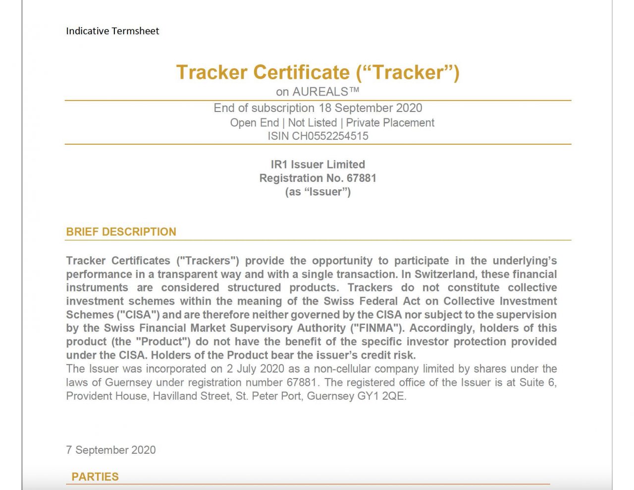 ICON CAPITAL RESERVE SA To Deploy AUREALS™ ETF Tracker in Zurich in ...